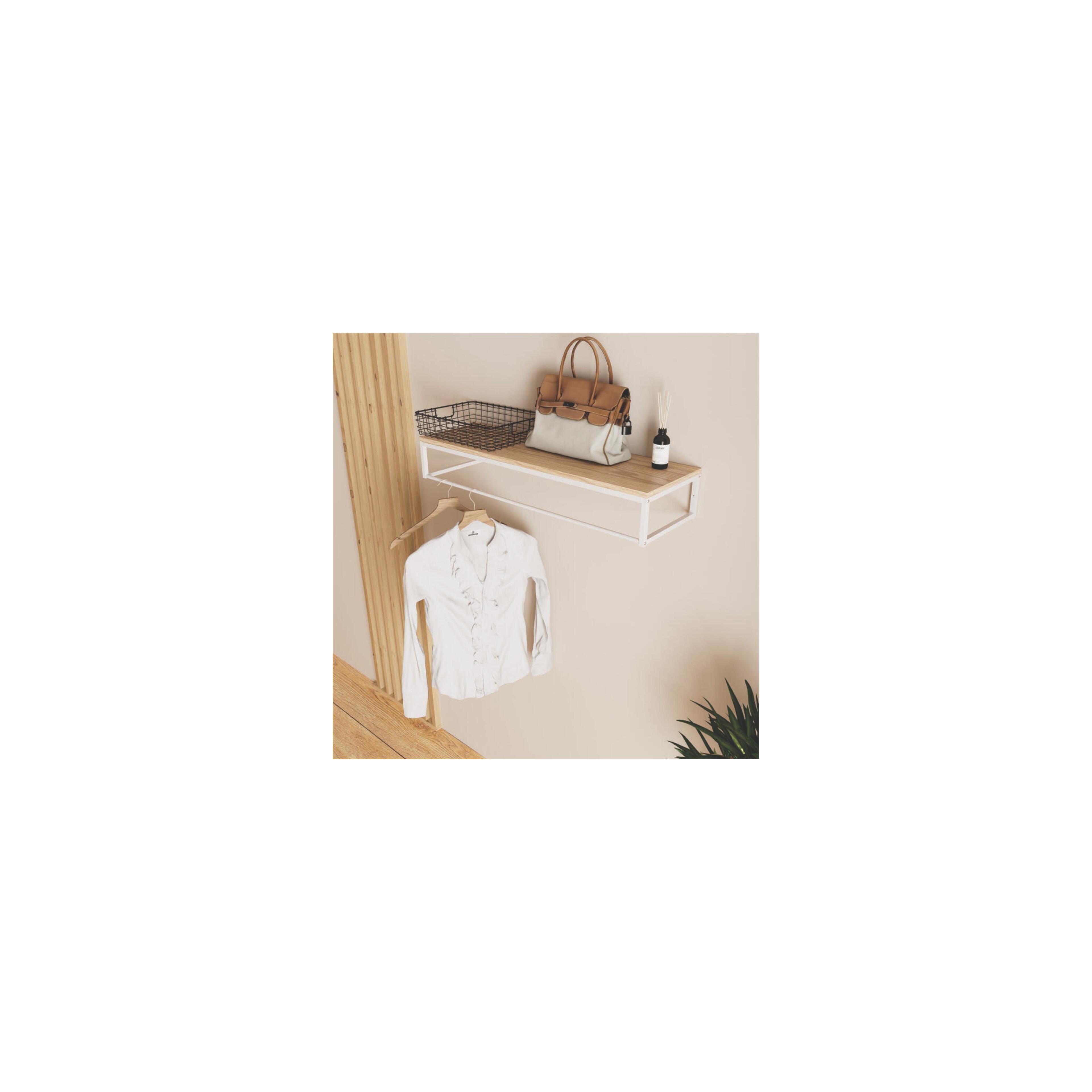 Etagère penderie mural | Métal et bois 90cm | GRIF | Mob-in